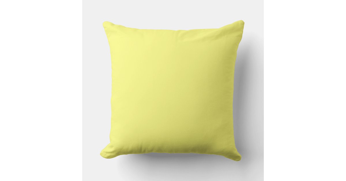 Lemon Yellow Large Throw Pillow | Zazzle