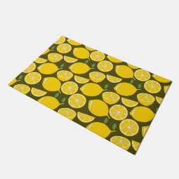 Lemon Yellow Modern Fun Cute Doormat | Zazzle