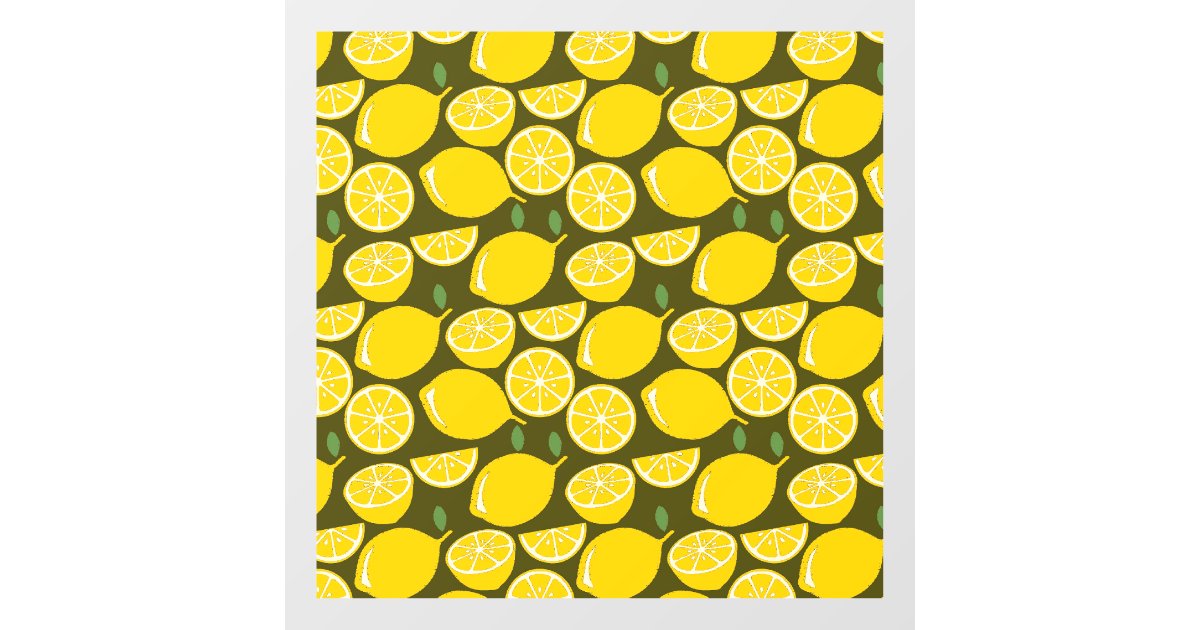 Lemon Yellow Modern Fun Cute Window Cling | Zazzle