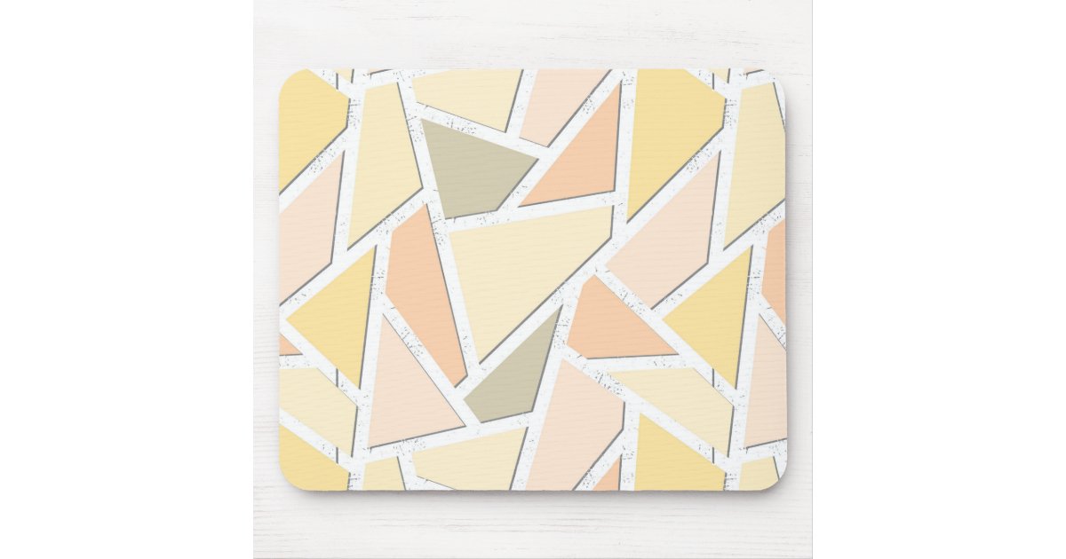 Lemon yellow mosaic pattern mouse pad | Zazzle