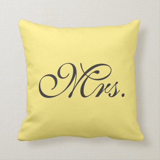 Lemon Yellow Mrs. Pillow | Zazzle.com