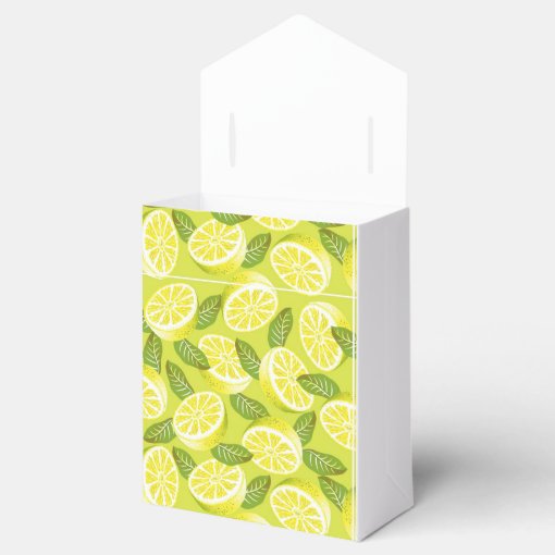 Lemon Yellow Party Favor Box | Zazzle