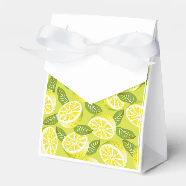 Lemon Yellow Party Favor Box | Zazzle