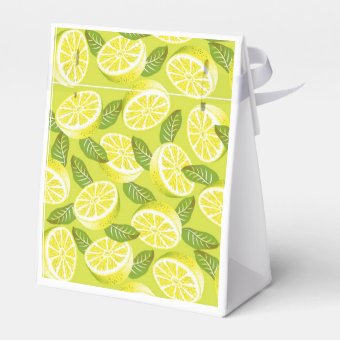 Lemon Yellow Party Favor Box | Zazzle