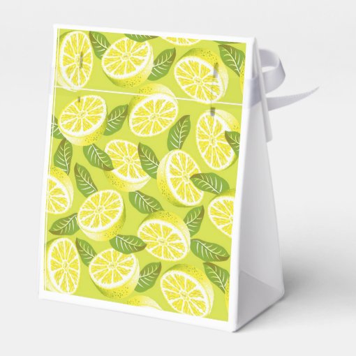 Lemon Yellow Party Favor Box | Zazzle
