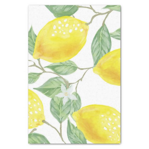 Lemon Yellow Tissue Paper Decoupage | Zazzle