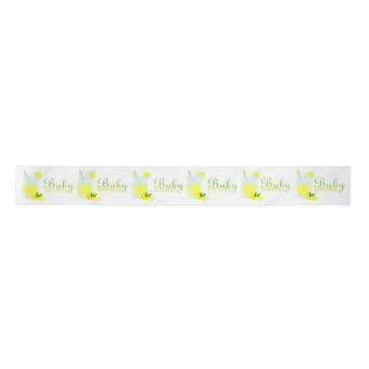 Lemonade Baby Shower Satin Ribbon | Zazzle