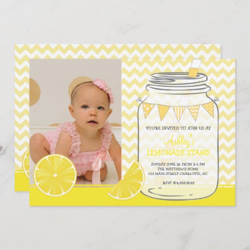 Lemonade Birthday Party Invitation | Zazzle
