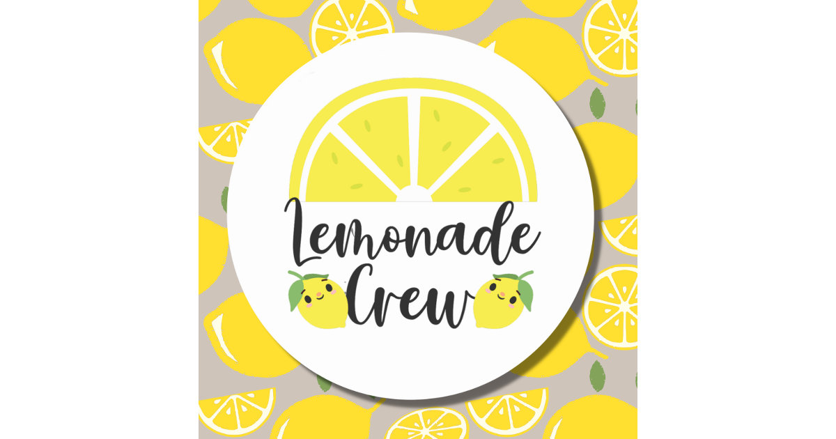 Lemonade Crew Lemonade Stand Classic Round Sticker | Zazzle