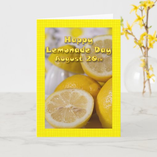 Lemonade Day Card August 20 | Zazzle