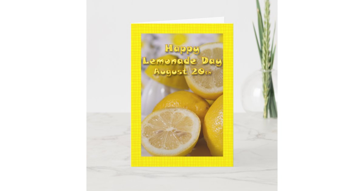 Lemonade Day Card August 20 | Zazzle