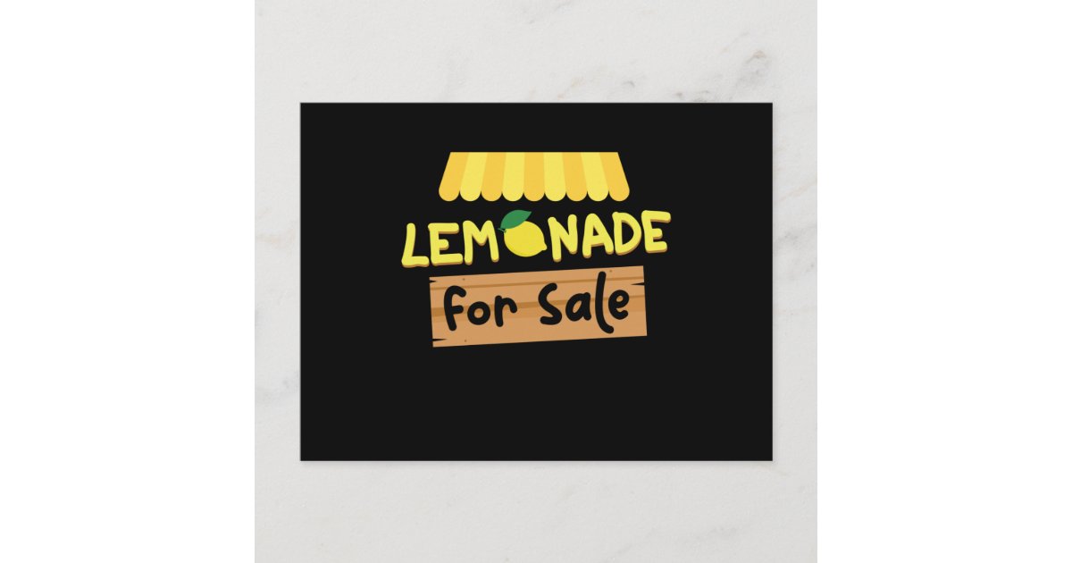 Lemonade For Sale Lemonade Postcard | Zazzle