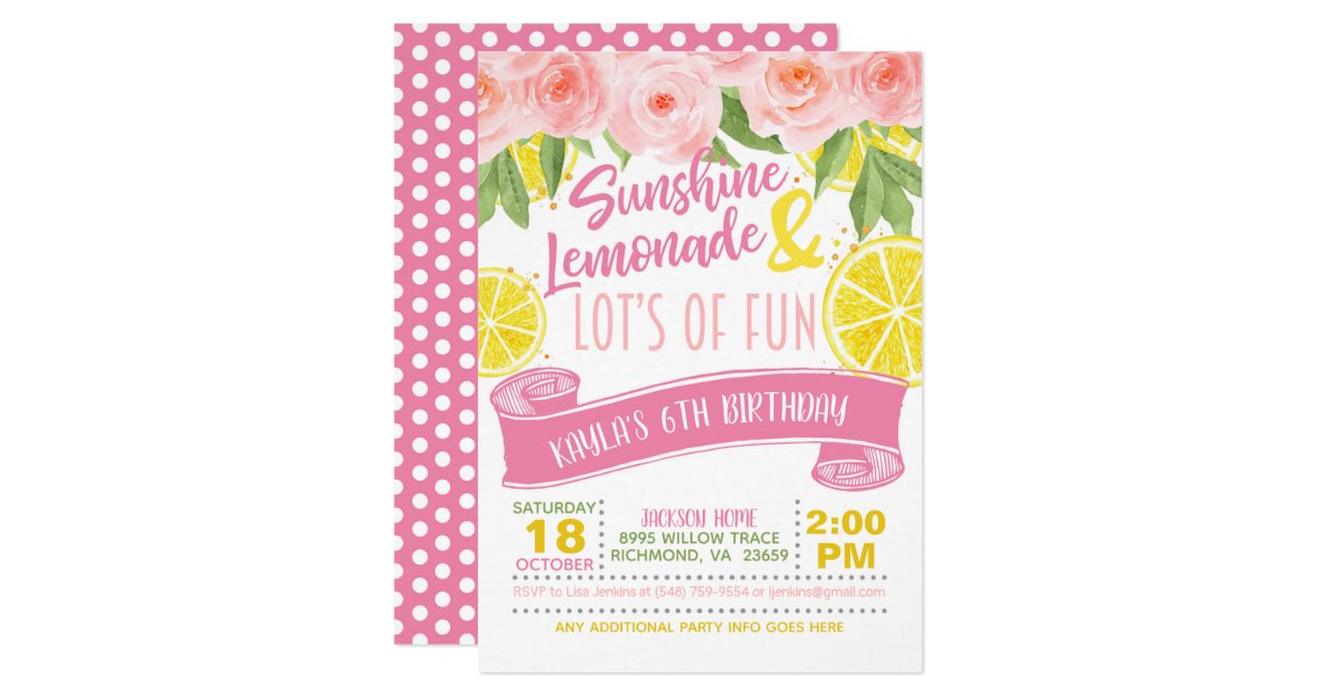 Lemonade Invitation | Zazzle.com