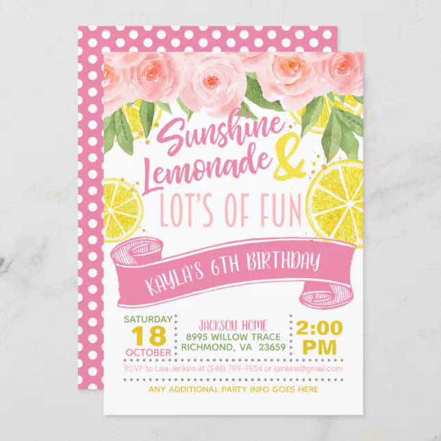 Lemonade Invitation | Zazzle