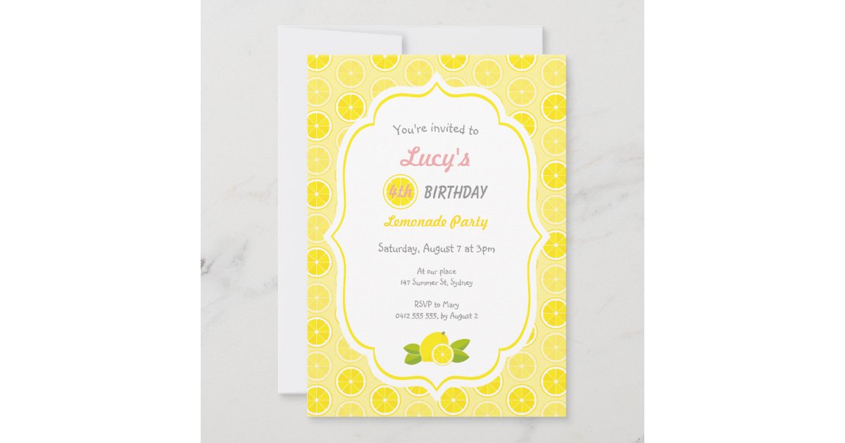Lemonade Party Invitation | Zazzle