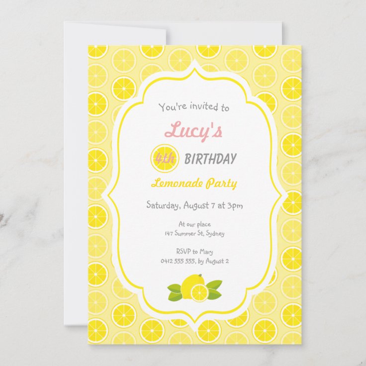 Lemonade Party Invitation | Zazzle