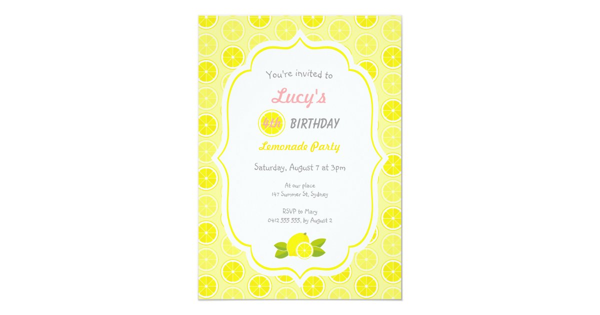 Lemonade Party Invitation | Zazzle.com