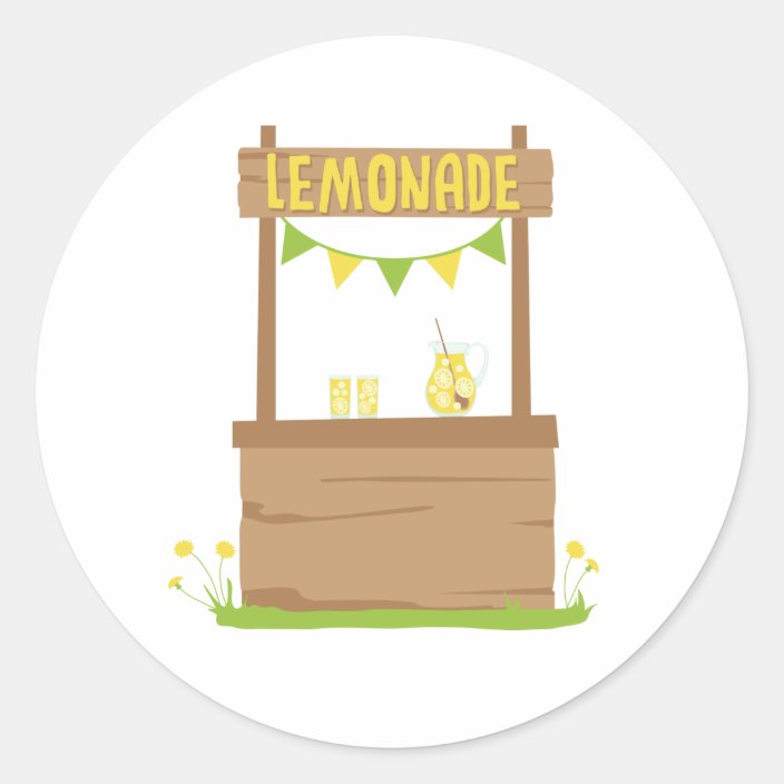 Lemonade Stand Classic Round Sticker | Zazzle.com