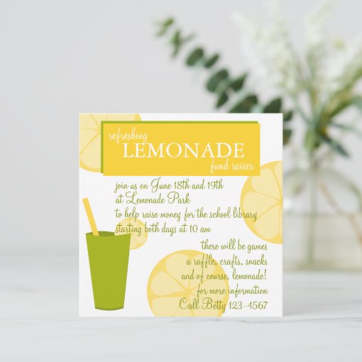 Lemonade Stand Invitation | Zazzle