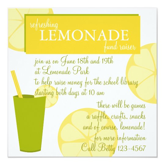 Lemonade Stand Invitation