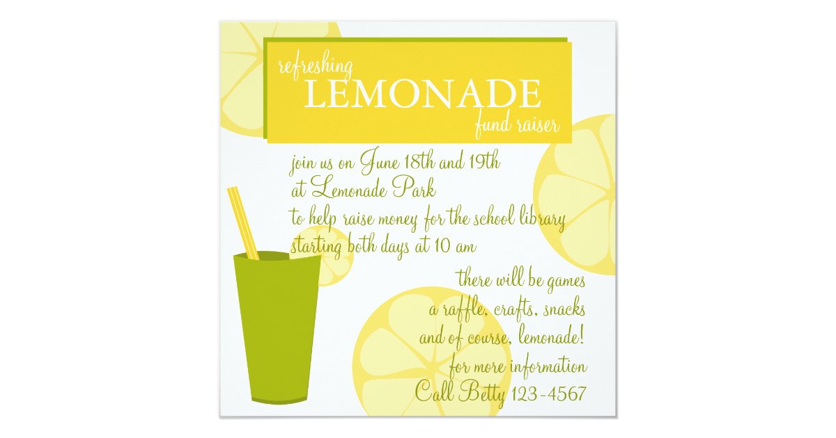 Lemonade Stand Invitation