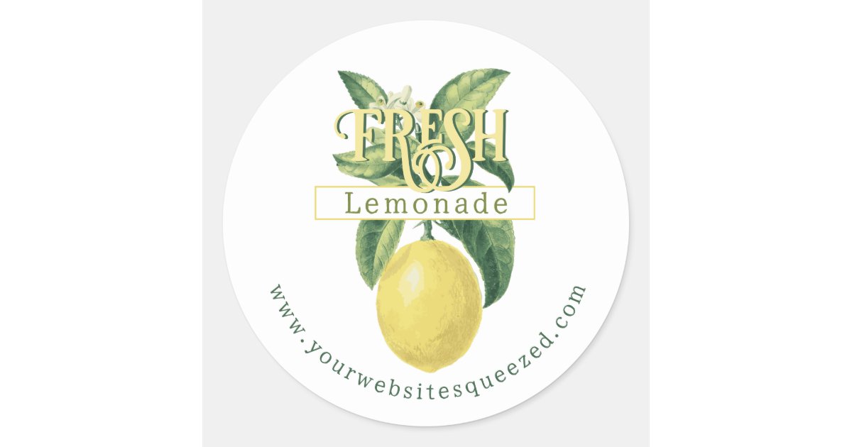 Lemonade Stand Lemon Crew Vintage Classic Round Sticker | Zazzle