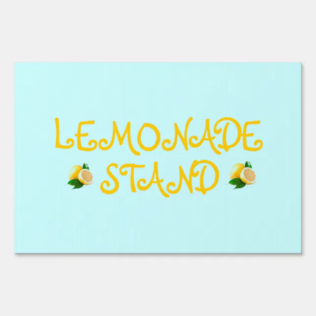 Lemonade Stand Sign | Zazzle