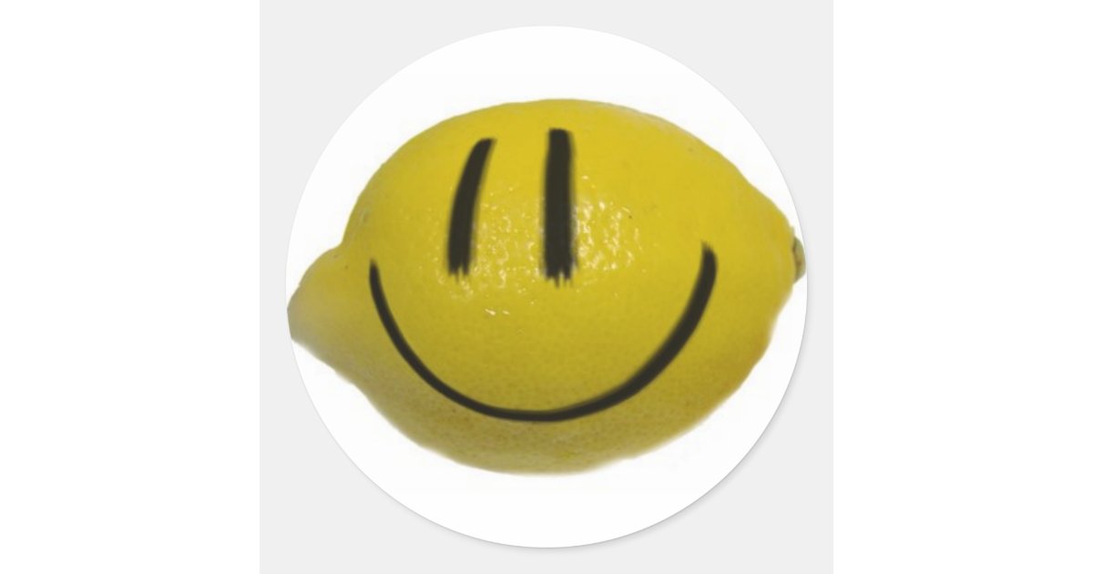 lemonhead classic round sticker | Zazzle