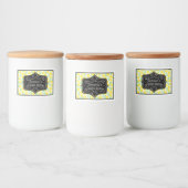 Lemons and Leaf Pattern Custom Lemon Curd Food Label | Zazzle