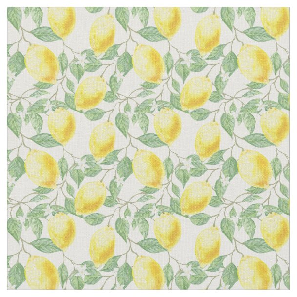 Lemons Fabric | Zazzle