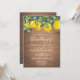 Lemons and Wood Wedding invitation | Zazzle