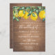 Lemons and Wood Wedding invitation | Zazzle