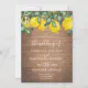 Lemons and Wood Wedding invitation | Zazzle