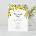 Lemons Blossom Greenery Floral Retirement Party Invitation | Zazzle