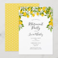 Lemons Blossom Greenery Floral Retirement Party Invitation | Zazzle