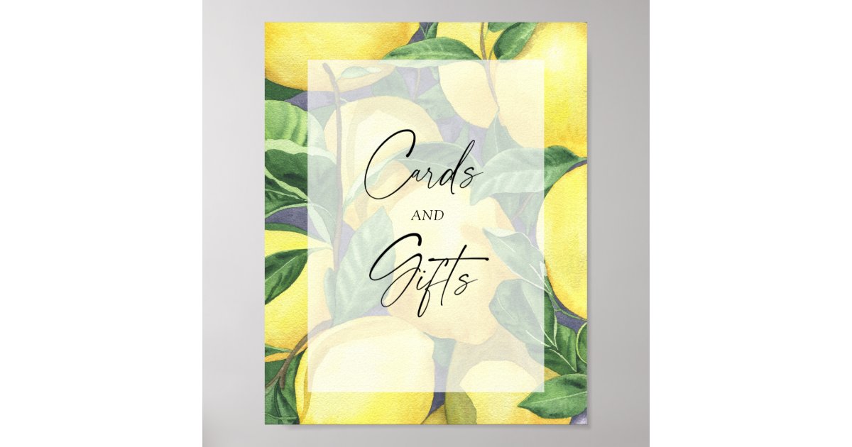 LEMONS - CARDS AND GIFTS Poster | Zazzle