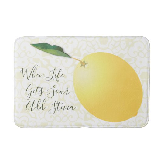 Lemons Citrus Fruit Funny Quote Bath Mat | Zazzle.com