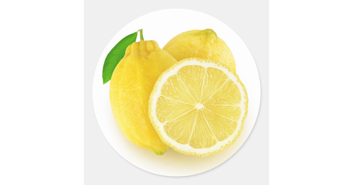 Lemons Classic Round Sticker | Zazzle