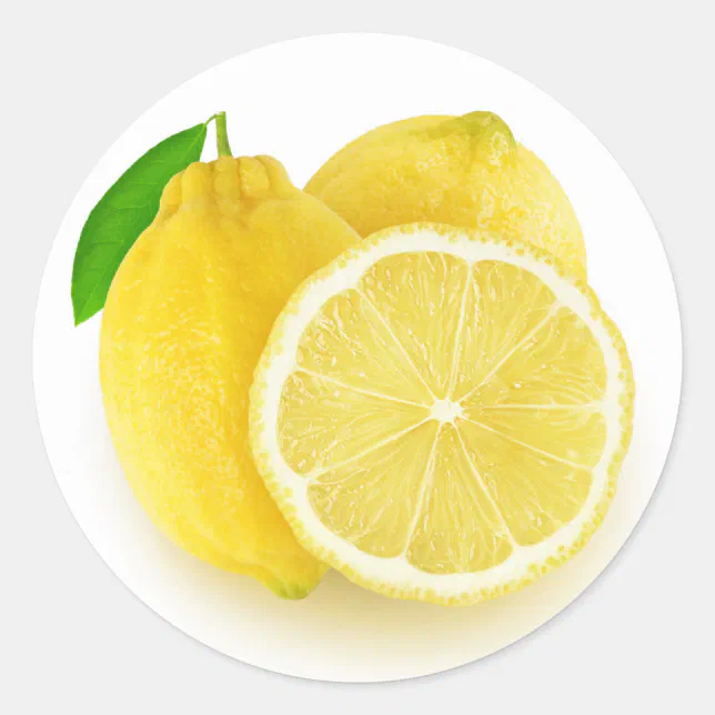 Lemons Classic Round Sticker | Zazzle