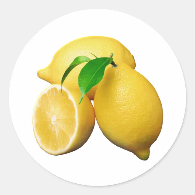 Lemons Classic Round Sticker | Zazzle