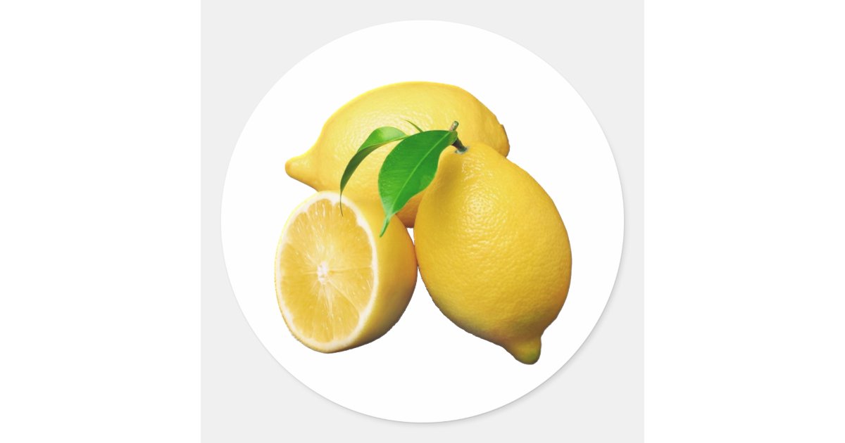 Lemons Classic Round Sticker | Zazzle