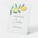 Lemons -guess how many candies Poster Pedestal Sign | Zazzle
