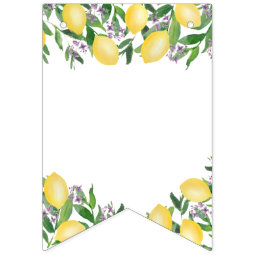 Lemons Lavender Citrus Wedding Shower Party Bunting Flags | Zazzle