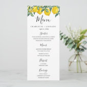 Lemons Menu template | Zazzle