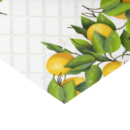 Lemons on Trellis Tissue Paper | Zazzle