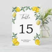 Lemons Personalized Table Number | Zazzle