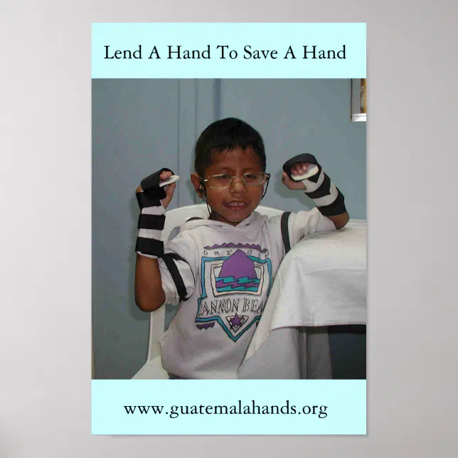 Lend a Hand to Save a Hand Poster | Zazzle