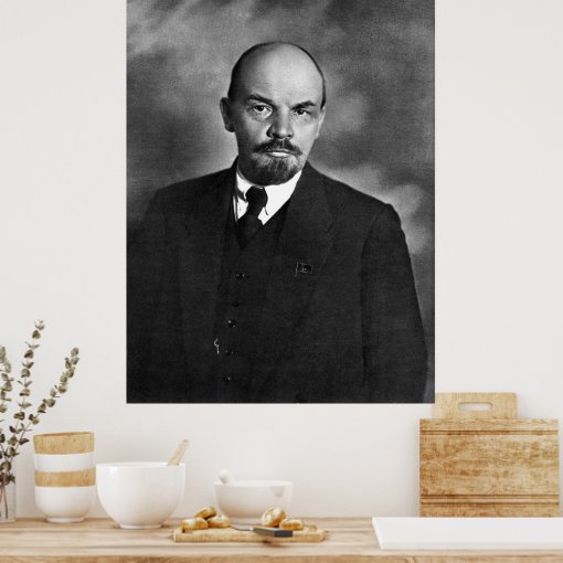 Lenin photo portrait poster | Zazzle