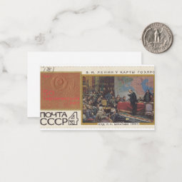 Lenin was a map of electrification Soviet Union Note Card | Zazzle