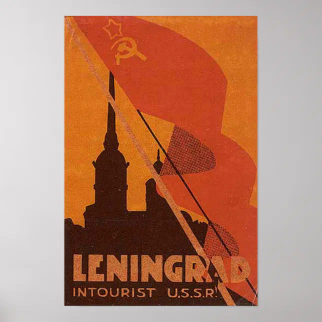 Leningrad USSR Soviet Russia Russian Travel Poster | Zazzle
